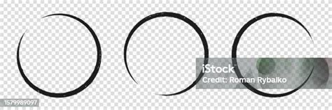 마커가 있는 원형 낙서 스케치 원형 프레임 세트입니다 컬렉션 손으로 그린 둥근 모양입니다 투명한 배경에 벡터 그림입니다 개체 그룹에 대한 스톡 벡터 아트 및 기타 이미지