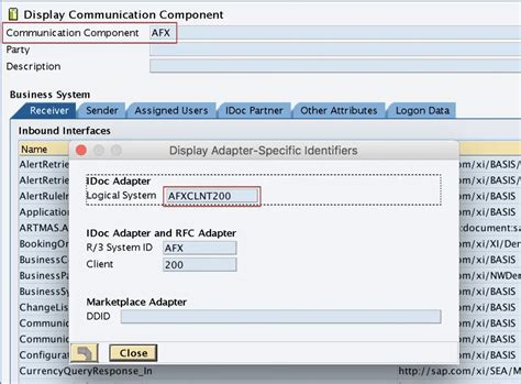 Idoc Control Record Field Mapping Rcvprn Business System Logical System SAP Integration Hub