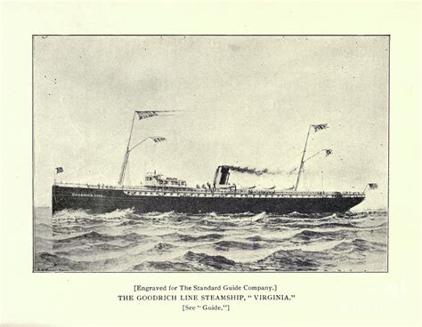 Goodrich Line Steamer H1 Drawing By Historic Illustrations Fine Art