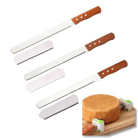 최고의 톱니 모양 빵 칼 케이크 절단 칼 긴 바게트 커터 스테인레스 스틸 로프 빵 슬라이서 슬라이싱 8 인치 10