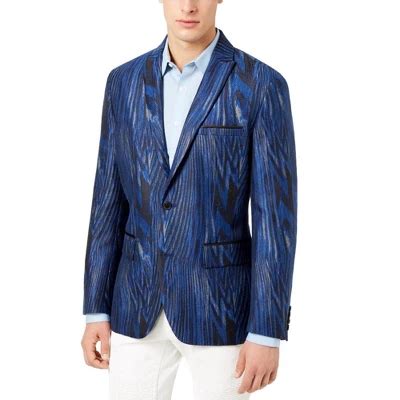 Inc International Concepts Mens Jacquard Two Button Blazer Jacket
