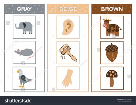 Learn Primary Colors Color Sorting Activity Stock Vector Royalty Free 1888748290 Shutterstock