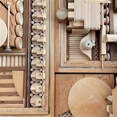 Robert Salleroli American Abstract Wood Assemblage Monumental Cabinet