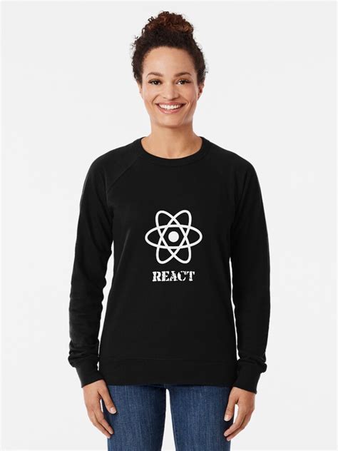 official reactjs react js t shirt white logo word lightweight