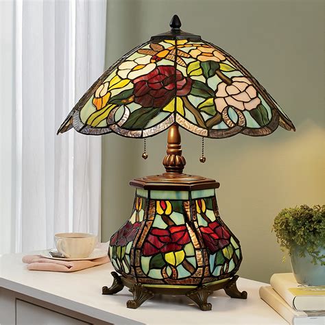 Double Lit Dragonfly Stained Glass Lamp Seventh Avenue