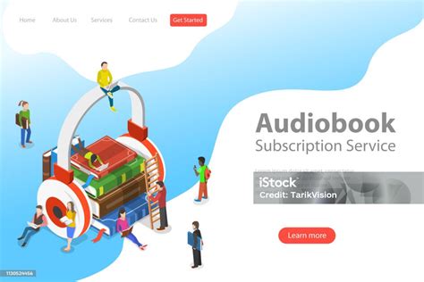 오디오북 교육의 등각 투영 평면 벡터 방문 페이트 템플릿 오디오북에 대한 스톡 벡터 아트 및 기타 이미지 오디오북 3차원 형태 Mp3 플레이어 Istock