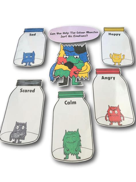 Help The Colour Monster Sort His Emotions Digital Printable Activit