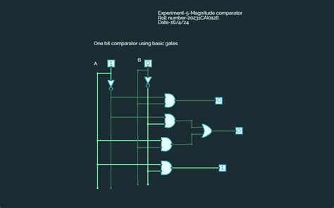 CircuitVerse One Bit Using Basic Gates