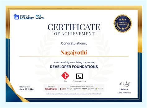 nagajyothi k on linkedin developer foundations