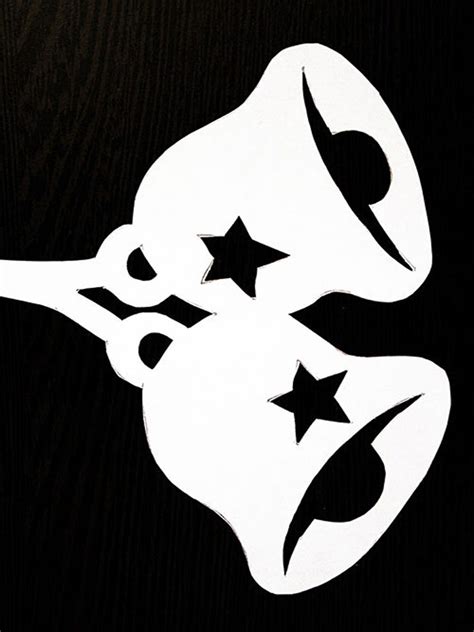 Free Printable Bell Stencils And Templates Christmas Bells To Cut Out