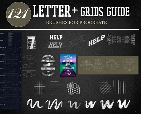 Procreate Lettering Grids Builder Lettering Grid Brushes For Procreate Builder Lettering