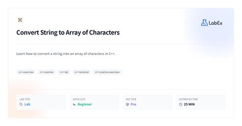 Convert String To Array Of Characters In C Labex
