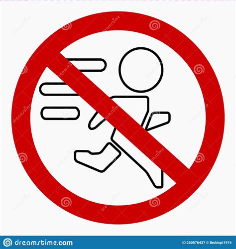 Icon Do Not Walk Movement Prohibition Stock Vector Illustration Of Danger Notice 260576437