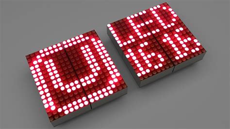 Illuminated Led Dot Matrix Displays Set 3d Model Cgtrader