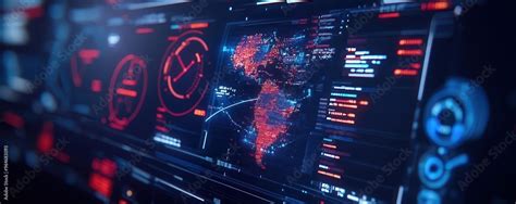 Cybersecurity Command Center With Screens Showing A Zero Day Exploit Attack Data Theft