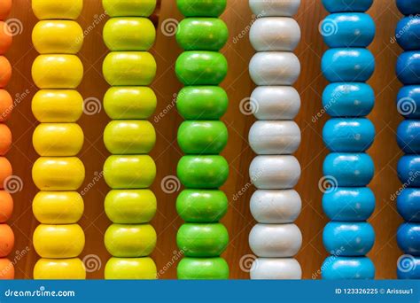 Colorful Beads Abacus For Basic Counting Maths Stock Image Image Of