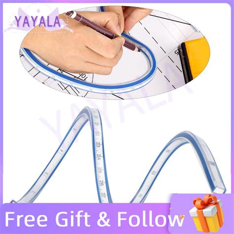 Yayala Flexible Tracing Ruler Curve Plastic Scale Soft Measuring Tool