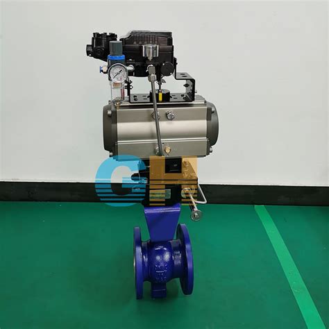 沪工恒牌 气动流量调节阀 气动v型流量调节球阀 Dn80 工恒阀门（上海）有限公司