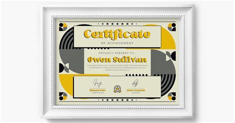 Creative Certificate Achievement Template Print Templates Ft Paper And Illustration Envato