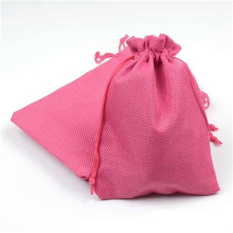 Hot Pink Drawstring Bags Set Of 100