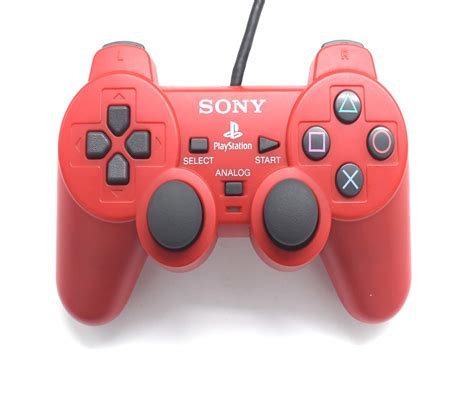 Ps2 Official Dualshock 2 Controller Hard Red Ps2 Controller Baxtros