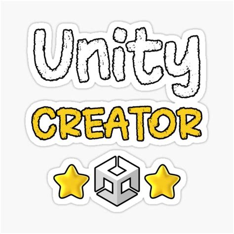 Unity Creator Unity 3d Game Developer Sticker For Sale By