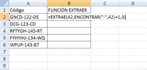 Cómo se usa la función extrae Funciones De Excel Excel Intermedio