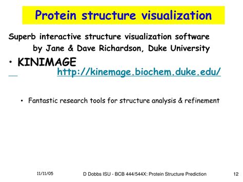 Ppt 11 11 05 Protein Structure Prediction And Modeling Powerpoint Presentation Id 9667512