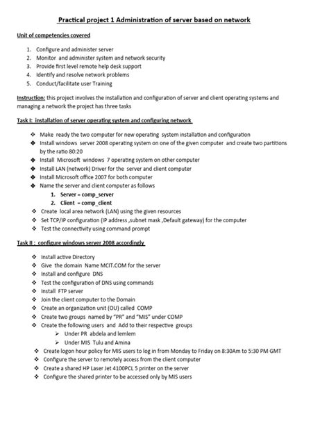 Coc Level 3 Pdf Computer Network Server Computing