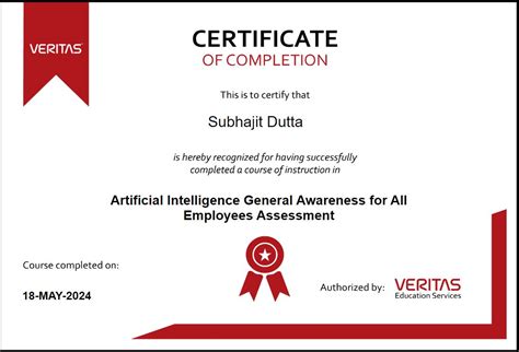 Subhajit Dutta On Linkedin Excited To Announce My Recent Achievements Under Veritas Employee