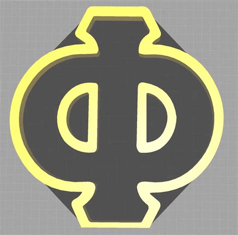 Greek Letter Phi By Aft3rmath3d Download Free Stl Model