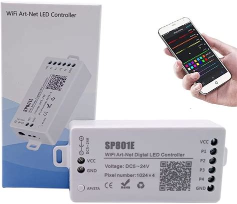 TOPXCDZ SP801E WiFi Art Net Magic LED Controller LED Matrix Panel Module WS2812B WS2811 Light