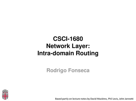Csci 1680 Network Layer Intra Domain Routing Ppt Download