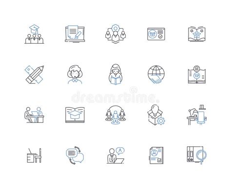 Improving Industry Line Icons Collection Innovation Efficiency Productivity Modernization