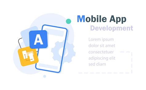 Mobile App Development Concept Smartphone Technology System Upgrade 22179469 Vector Art At