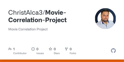 github christalca3 movie correlation project movie correlation project