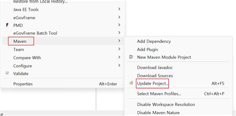 전자정부 And Eclipse Spring 프로젝트 Import 및 오류 해결
