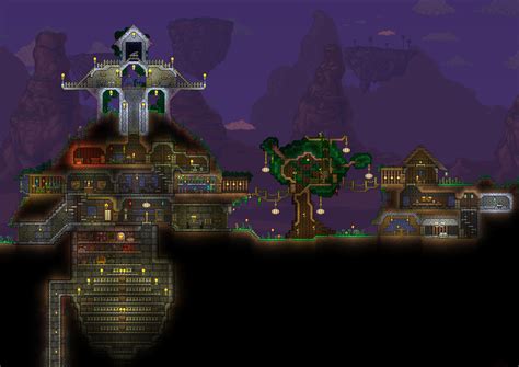 The Base I Built In Preparation For Hardmode In My New World R Terraria
