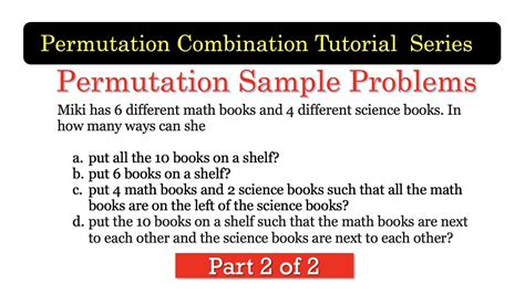 Permutations And Combinations Word Problems Worksheet With Answers At Ellis Brashears Blog