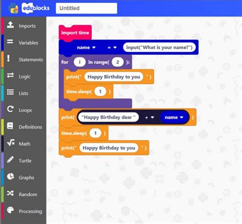 Edublocks Transition From Block To Text Coding In Python