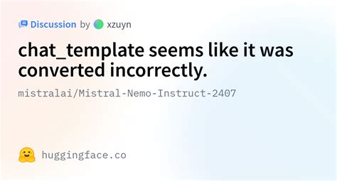 Mistralaimistral Nemo Instruct 2407 · Chattemplate Seems Like It Was