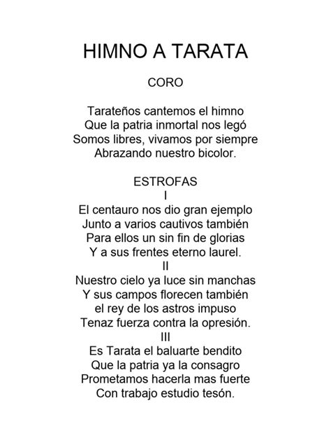 Himno Tarata Pdf