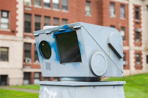 Premium Photo Security Camera Technology On Urban Street Ensuring Public Safety And Surveillance