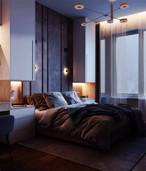 Дизайн спальни с пространством для работы и отдыха