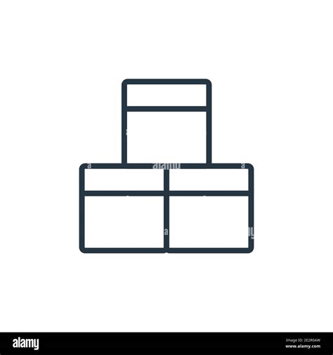 Stock Outline Vector Icon Thin Line Black Stock Icon Flat Vector