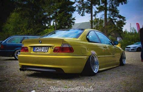 Bmw E46 3 Series Yellow Deep Dish Wheels