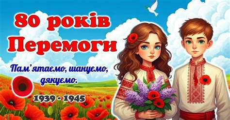 8 травня День памяті та перемоги над нацизмом у Другій світовій війні 80 років Перемоги