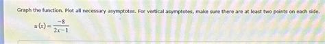 solved graph the function plot all necessary asymptotes
