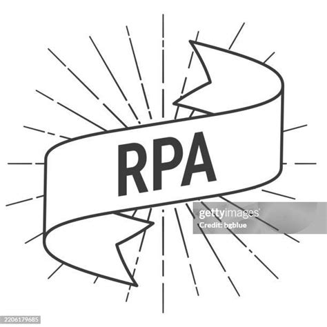 Rpa Robotic Process Automation Banner With Sunbursts On White Background High Res Vector Graphic