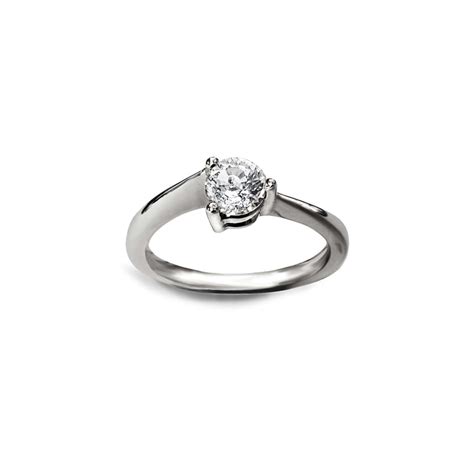 Diamond Offset Engagement Ring Zuzana Jewellery
